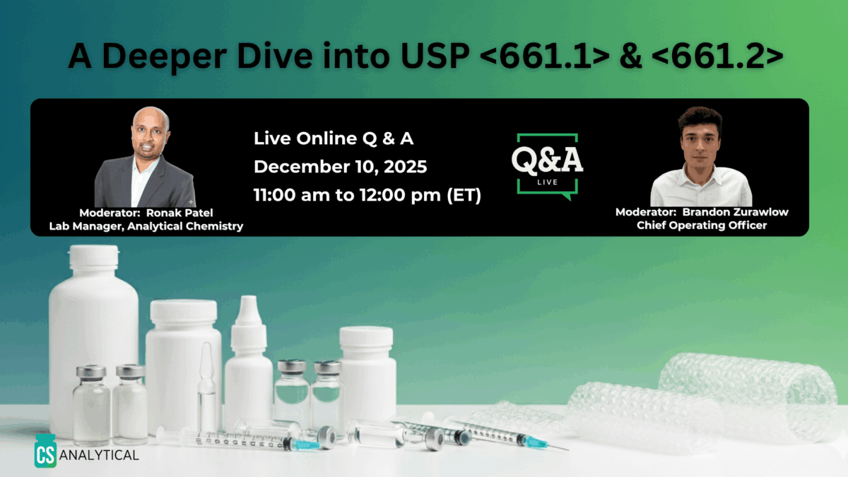 Complete USP 1207 CCI method development, validation, and analysis ...